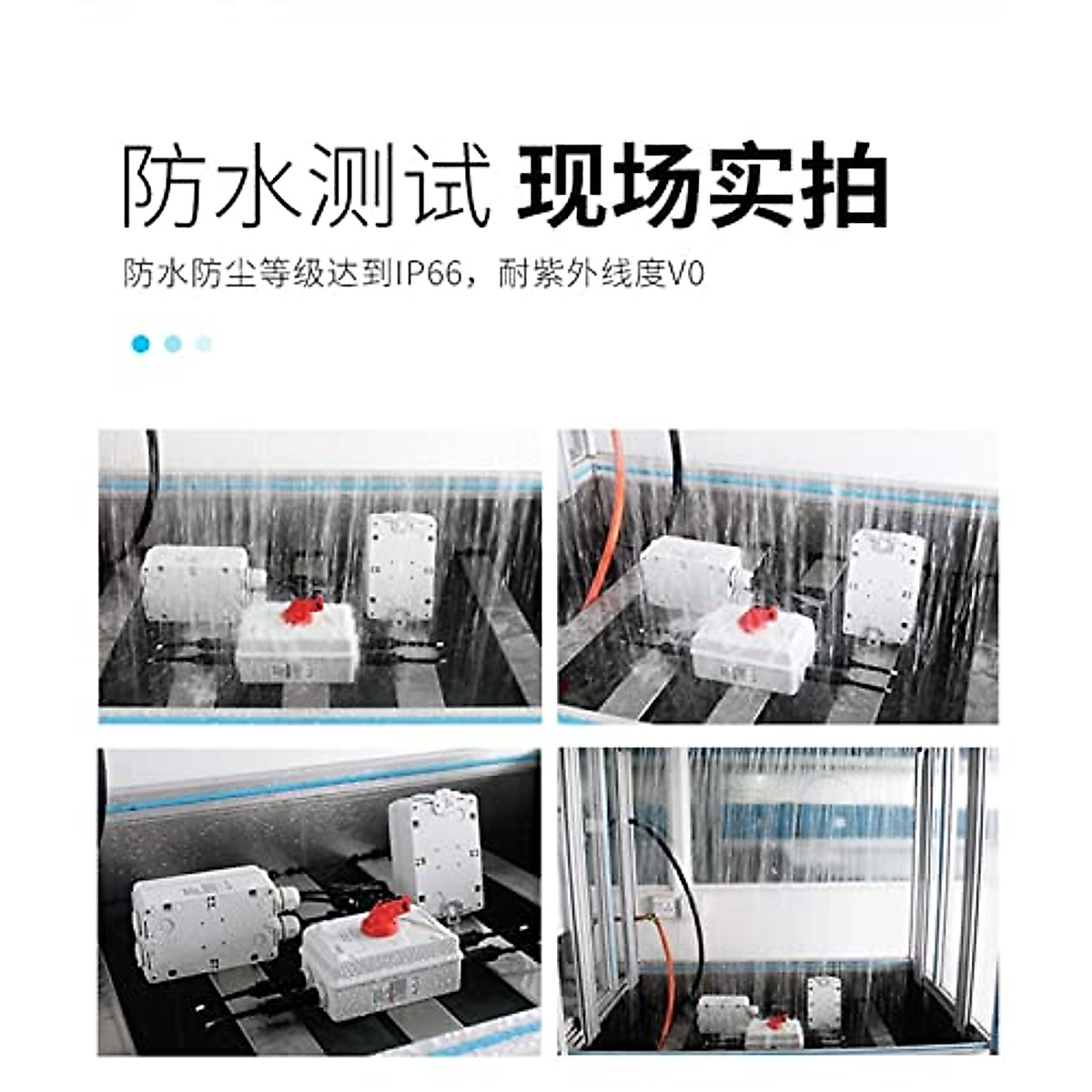 VEVEL 1 PCS Solar Electrical Isolator Switch 1000V DC Isolator Switch with 2 Pairs Solar Connectors for Solar Power System