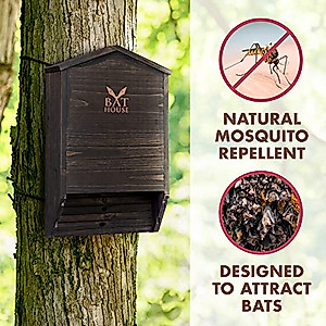The Ultimate Wooden Bat House for Outdoors - A Large Double Chamber Box Perfectly Designed to Attract Bats - Durable and Easy to Hang