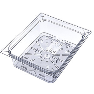 Carlisle FoodService Products 1023507 StorPlus Half Size Polycarbonate Drain Shelf, Clear - (Pack of 6)