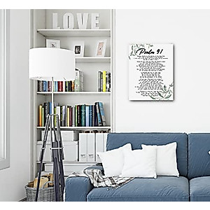 Inspirational Quotes Canvas Wall Art, Psalms 91 Wall Art Sign, Spiritual Wall Decor Sign, Bible Verse Print, Scripture for The Home or Office Sign, Christian Scripture Wall Decor 12x15