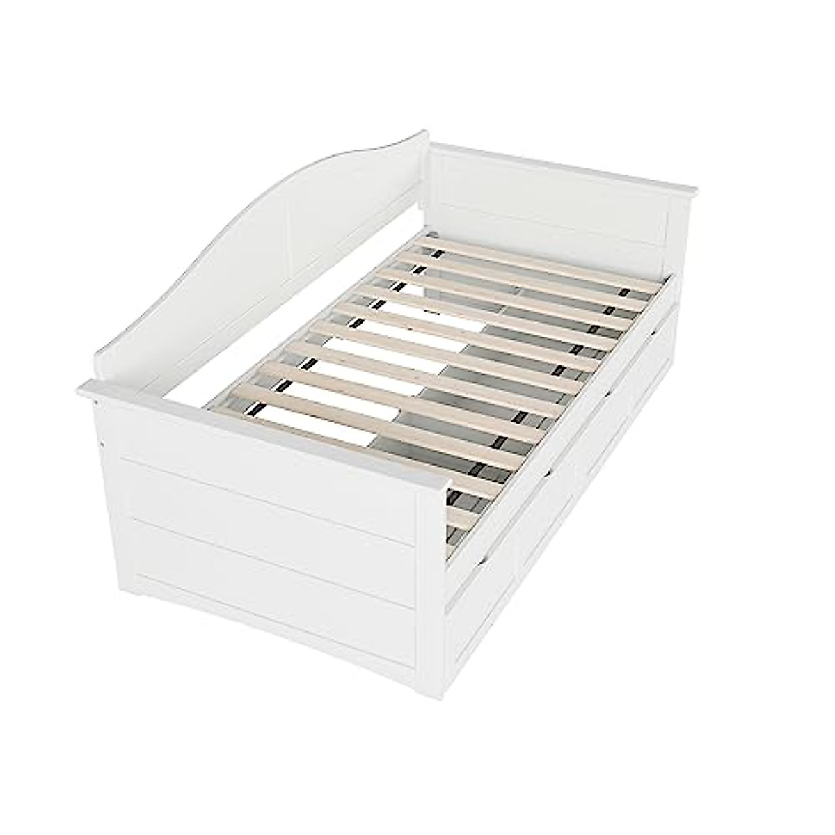 Acadia Twin Wood Daybed with Set of 2 Drawers in White