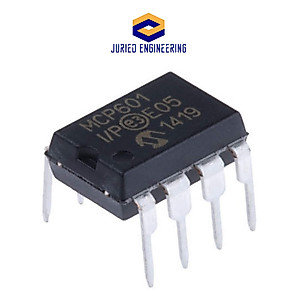Juried Engineering Microchip MCP601-I/P MCP601 Single Supply CMOS Operational Amplifier DIP-8 Breadboard-Friendly (Pack of 4)
