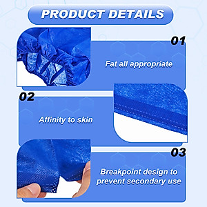 Panitay 300 Pcs Disposable Exam Shorts Non Woven Exam Wear Short Disposable Travel Underwear Unisex Shorts Bottoms with Elastic Waistband for Women Men Spa Massage Examination Services Supplies, Blue
