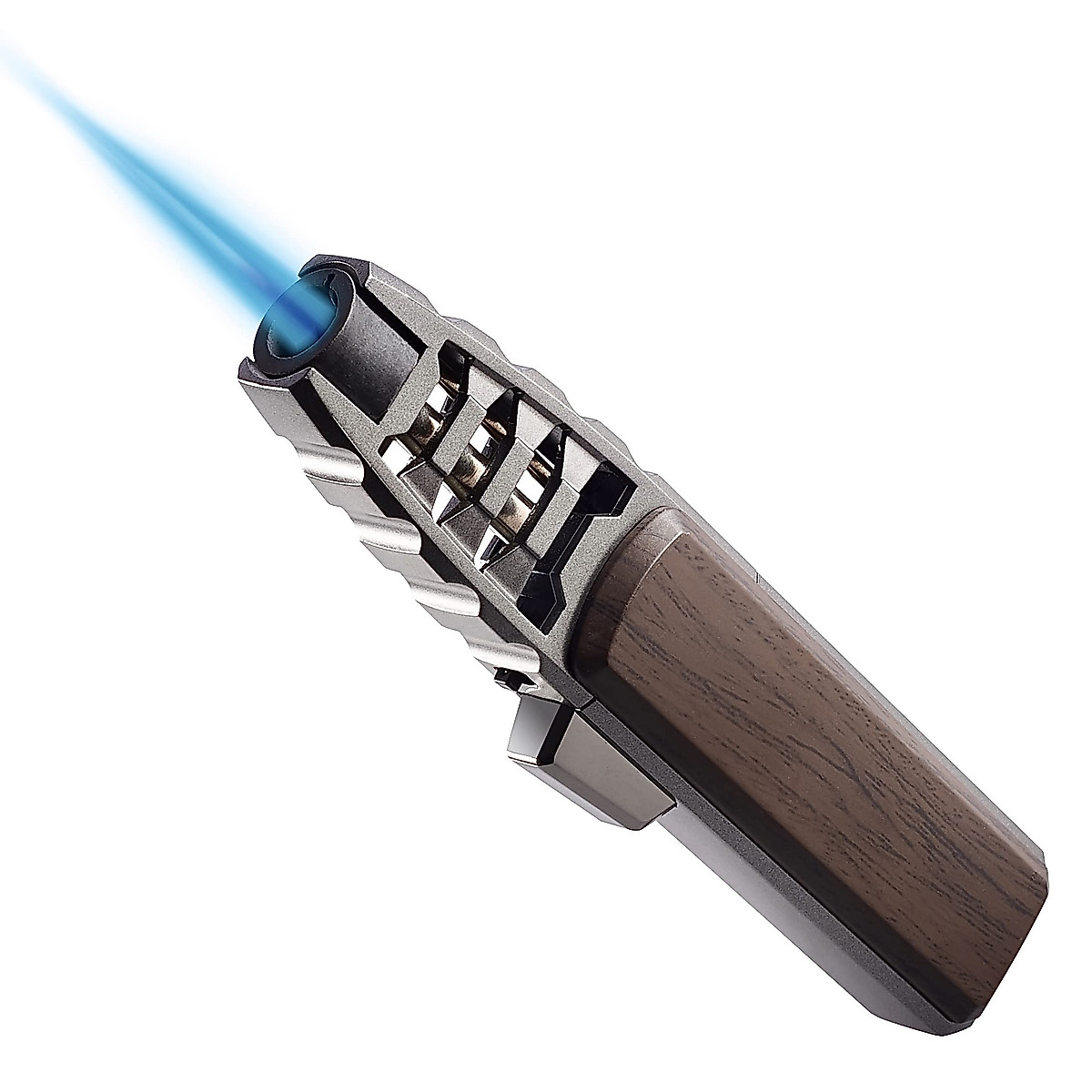 Zoocura Big Jet Butane Torch Lighters,6.7 Inch Refillable Windproof Jet Flame Adjustable Butane Lighter for Grill Kitchen BBQ Camping(Gas Not Included)