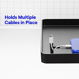 BedShelfie Bedside Shelf, Bunk Bed & Top Bunk, College Dorm Room Essentials, Clip On Nightstand, Bed Side Table Tray Organizer, Dorm Room Decor, College Dorm Essentials - Cable Catch, Black