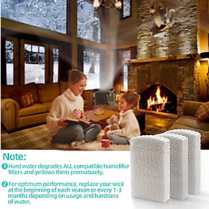 Alocs HDC311 Humidifier Super Filter Wick Replacement Compatible with AIR-Care Essick Air EA1201 & EA1208 Evaporative Humidifiers (3 Pack)