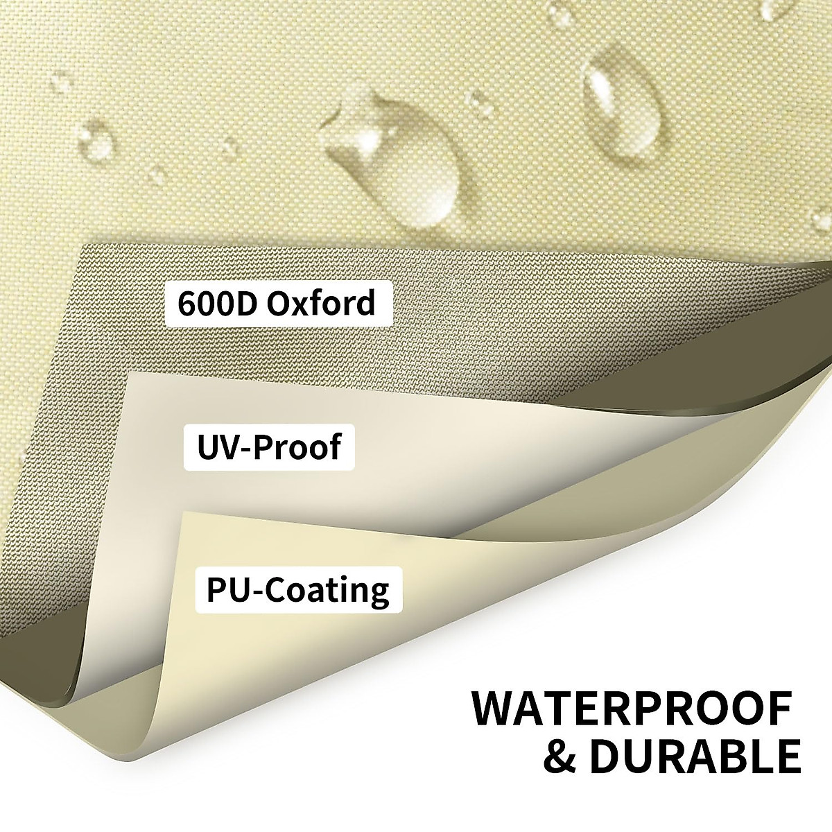 Heavy Duty 600D Oxford Fabric Snow Blower Cover - All Weather Premium Waterproof Dustproof UV Protection - Fit Most Electric Two-Stage Snow Blowers (51.2" L x 33.1" W x 40.2" H)