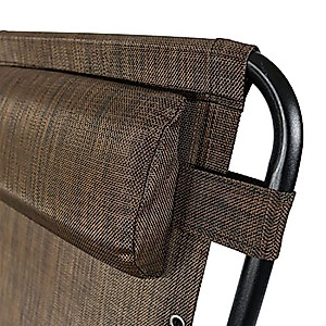 Sunnydaze Outdoor XL Zero Gravity Chair 2 Pack with Pillow and Cup Holder Folding Patio Lawn Recliner Dark Brown Set of 2