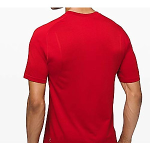 Lululemon Athletica Lululemon Mens Metal Vent Tech Short Sleeve Shirt (Dark Red, M) Medium