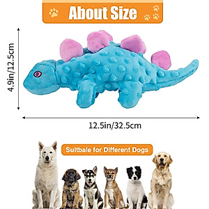 Alphatool Squeaky Dog Toy for Aggressive Chewer, Tough Plush Dog Toys for Large Dogs, Crinkle Interactive Puppy Dog Toys for Small Medium Dogs