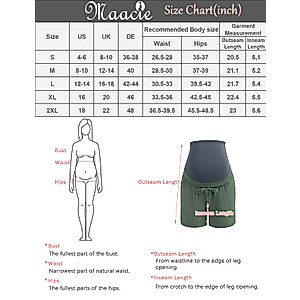 Maacie Pregnancy Golf Active Outdoor Summer Shorts Stretch Hiking Cargo Shorts Olive Green S