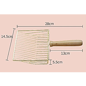 KUNWU Stainless Steel Food Grade 20" x 14" x 6" Extra Large Cat Litter Box with Silver Scoop Set