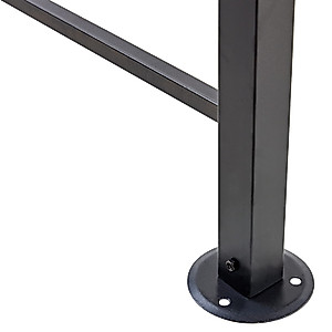 8x5ft Grill Gazebo Shelter with Interlaced Vented Polycarbonate Roof, Outdoor BBQ Gazebo with Side Shelves for Hanging Tools Outdoor Patio Canopy BBQ Shelter with Steel Hardtop Black