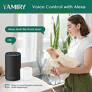 Smart Door Lock, Yamiry Smart Door Handle, Biometric Fingerprint Door Lock, Keyless Entry Door Lock with Handle, Electronic Door Lock, Code Door Lock with Keypad, WiFi Door Lock with APP Control