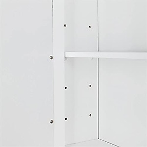 Single Door Bathroom Cabinet - Wall Mounted Medicine Storage Vanity Mirror Organizer with Shelf, Rust-Free White Cabinet for Space-Saving