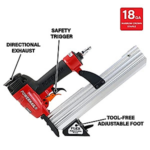 Powernail 1845F Pneumatic Trigger-Pull 18 Gauge Flooring Stapler for Engineered and Laminate