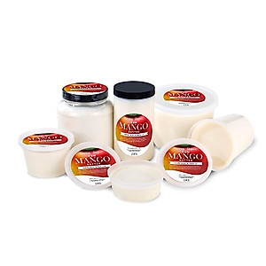 5 lbs Raw Mango Butter Unrefined 100% Natural Premium Quality Pure Great for Skin, Body, Hair Care. DYI Body Butter, Lotions, Creams Reduces Fine Lines, Wrinkles, used for eczema psoriasis