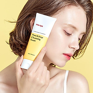 ma:nyo Pure & Deep Cleansing Foam | Gentle Face Wash with Natural Ingredients | Removes Impurities & Excess Sebum | Suitable for All Skin Types | Korean Skincare 6.7 fl oz (200ml)