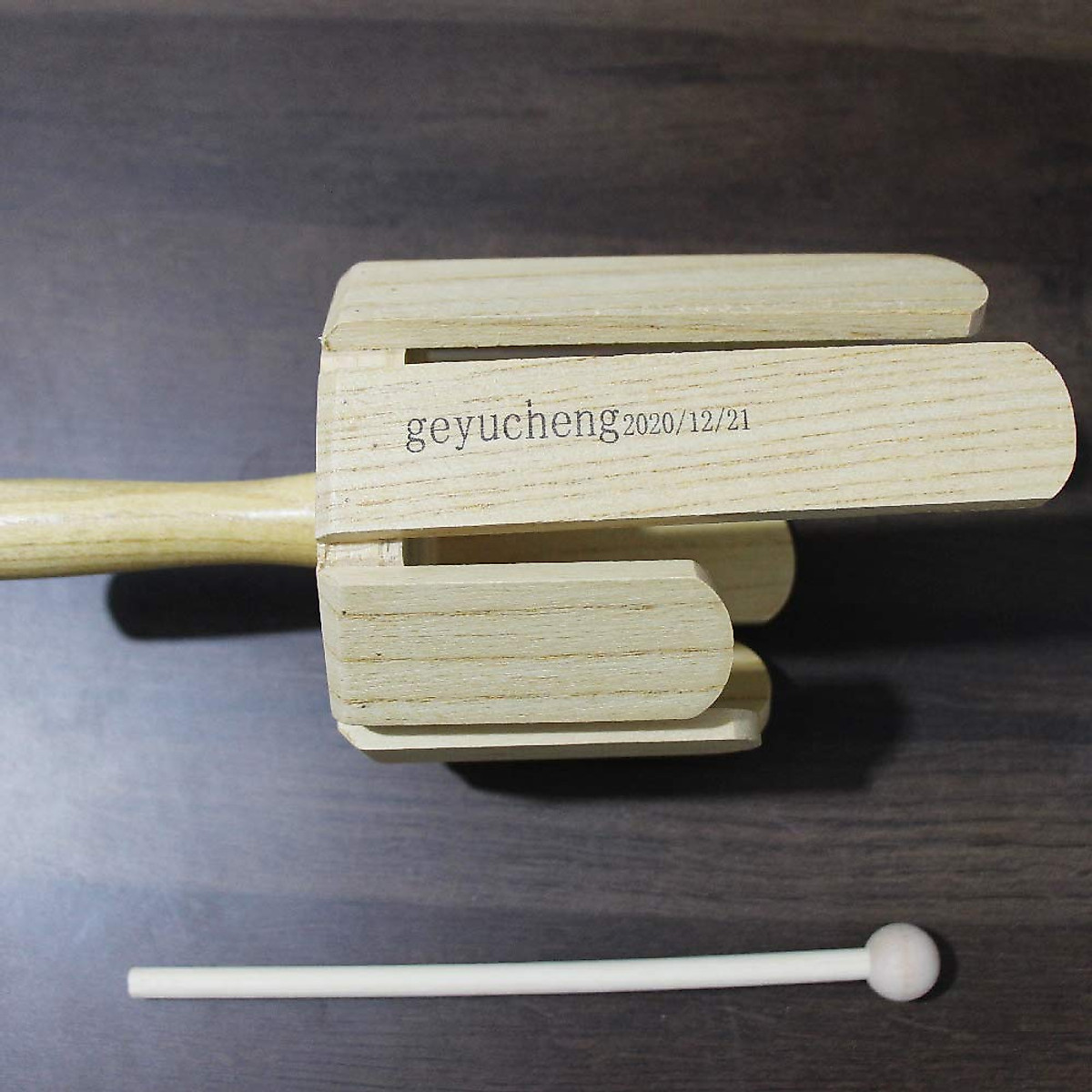 Wooden Percussion Instrument with Mallet Orff Multi Sound Educational Early Learning Musical Instrument