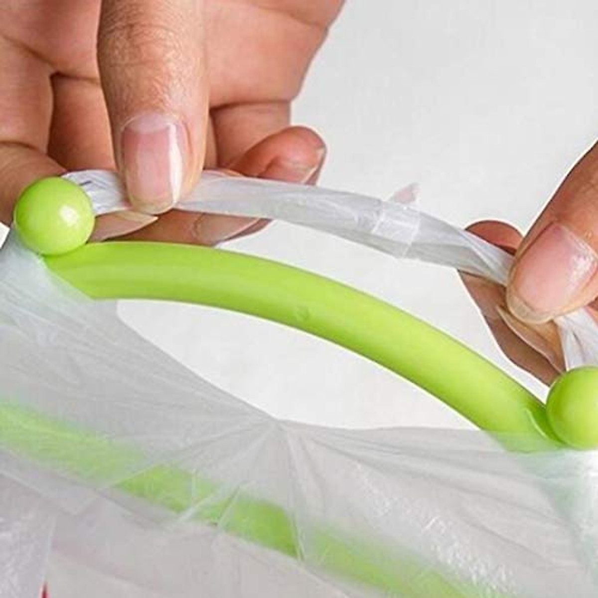 Luxshiny Desktop Stand 2pcs Garbage Bag Rack Plastic Frame Kitchen Garbage Bag Storage Rack Folding Garbage Shelf Bag Fixing Bracket Portable Hamper Stand for Bathroom Kitchen Green Hanger Hooks