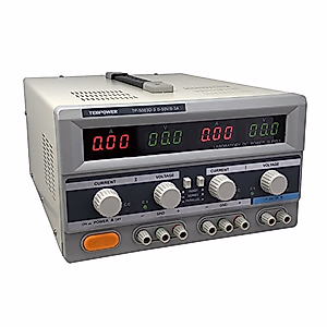 Tekpower TP5003D-3 Digital Variable Triple Outputs Linear-Type DC Power Supply, 0-50 Volts @ 0-3 Amps