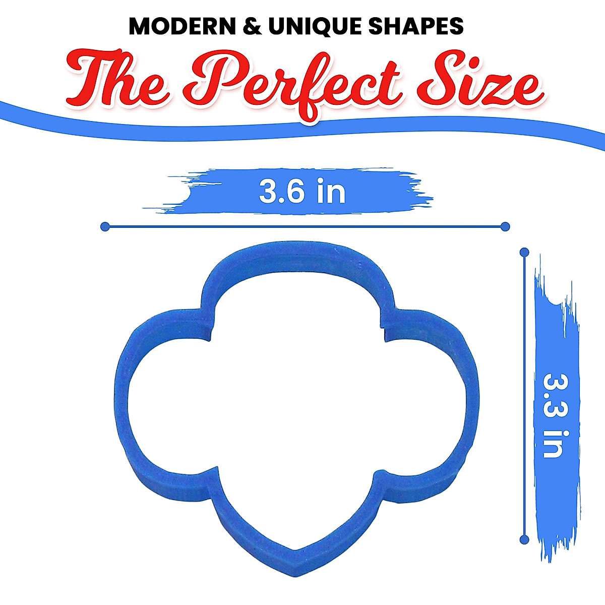 Trefoil Cookie Cutter 3.5 Inch - Hand Made in the USA