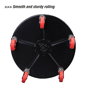 Torin ATRHL6201B Heavy Duty Rolling Pneumatic Creeper Garage/Shop Seat: Padded Adjustable Mechanic Stool with Tool Tray Storage, Red 250 LBS