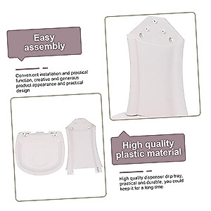 Cabilock 1pc Water Tray Household Dispenser Tray Soap Dispenser Drip Catcher Dispenser Stand Shower Containers Drip Tray Wall Foam Soap Dispenser Plastic Drip Tray White Dripper Automatic