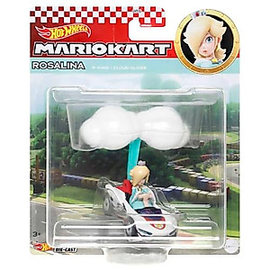Hot Wheels Mario Kart Die-cast Rosalina P-Wing + Cloud Glider