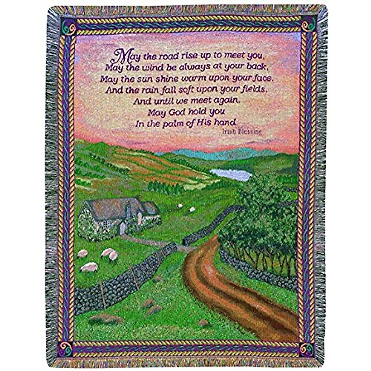 Manual Irish Collection 50 x 60-Inch Tapestry Throw, Blessings of Ireland