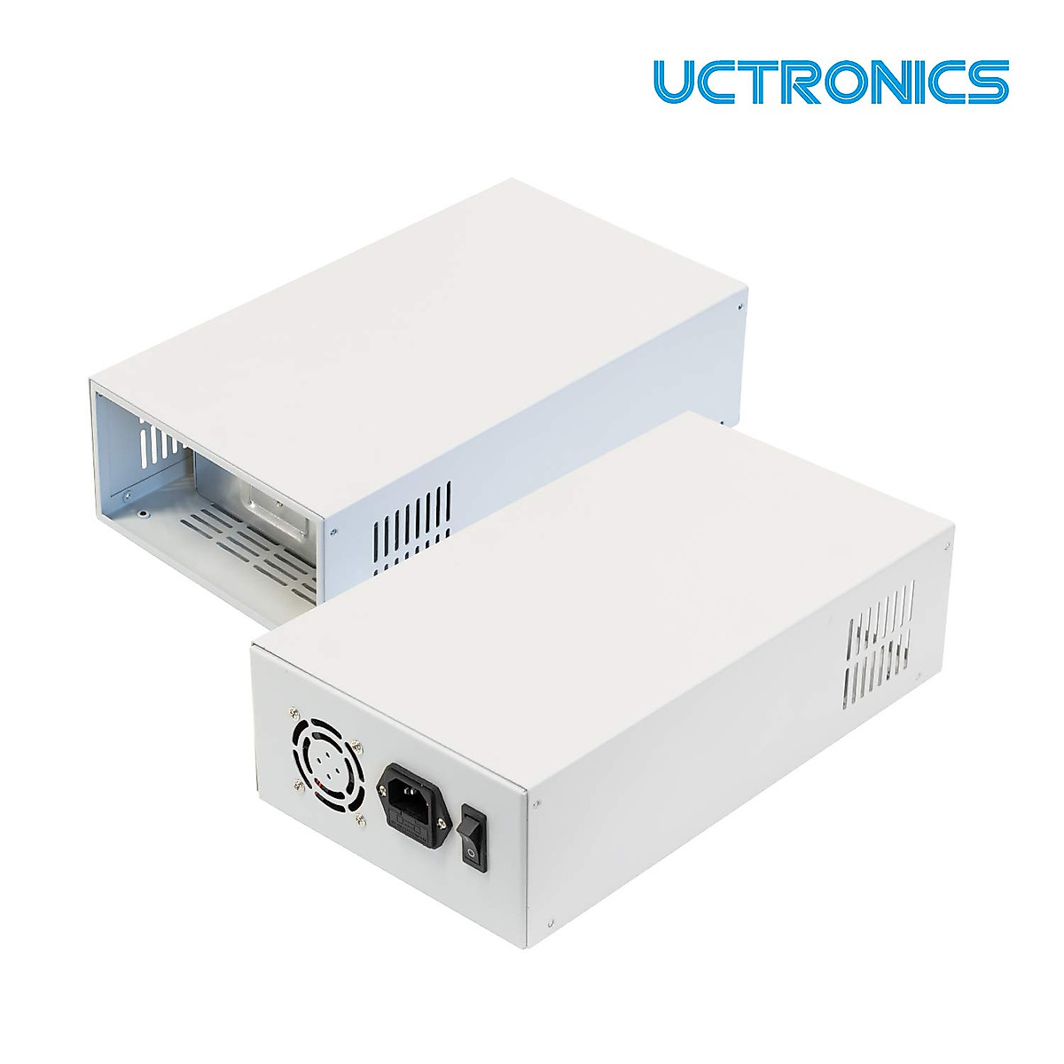 UCTRONICS 400W AC to DC Power Source and Case, Switching Power Supply Constant Voltage Stabilized Regulator and CNC Housing Bundle for Riden RD6006/RD6006W