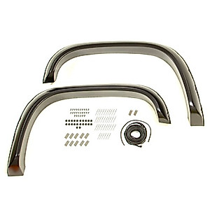 Bushwacker Cutout Pocket/Rivet Style Front Fender Flares | 2-Piece Set, Black, Smooth Finish | 40009-11 | Fits 1988-1999 Chevrolet C/K 1500; 92-94 Blazer; 95-97 Yukon; 97-99 Tahoe; 89 Chevrolet R2500