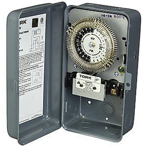 NSI 8000 Series Many Daily ON/Off Operations Per Day Duty Cycle 24 Hour Time Switch, Metal Indoor NEMA 1, 480/120 Trans. Input Supply, SPDT Output Contact (8001U), Color,Grey