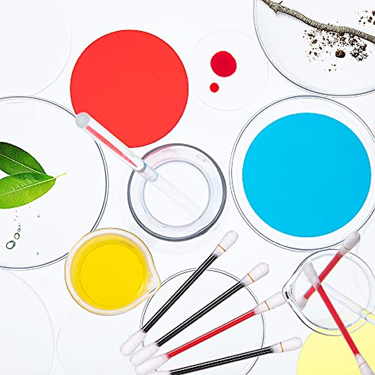 Sokgo 20Pcs Cotton Swab Tattoo Lipstick, Tattoo Lipstick Cotton Swab Lip Tint, Waterproof and Long Lasting Liquid Non-Stick Portable Lip Gloss