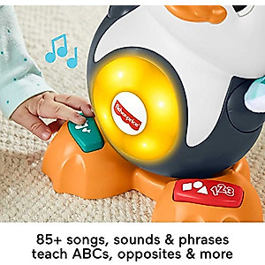 Fisher-Price Linkimals Learning Toy Cool Beats Penguin With Interactive Music & Lights For Infants And Toddlers Ages 9+ Months