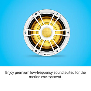Garmin Fusion® Signature Series 3i Marine Subwoofers, 10" 600-watt CRGBW Sports White Marine Subwoofer