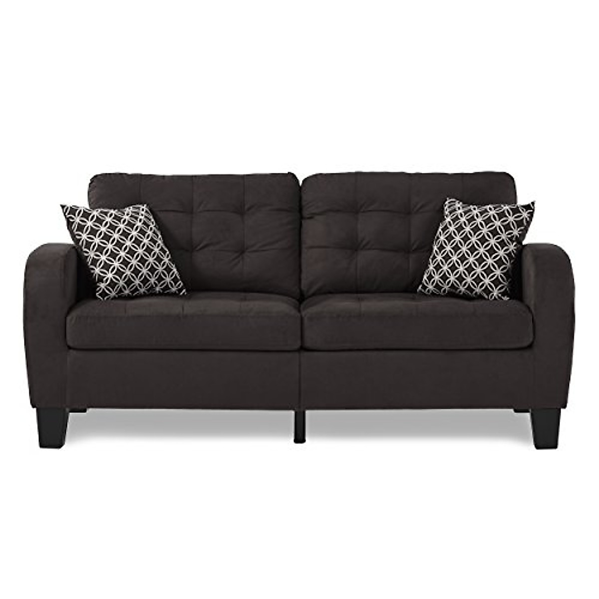 Homelegance Sinclair 72" Fabric Sofa, Chocolate