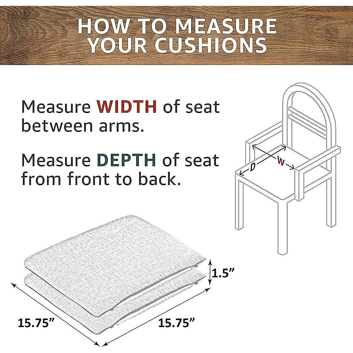 JREDDI Chair Cushions for Dining Chairs Set of 4 - Linen Kitchen Chair Cushions Set of 4, Dining Chair Cushions Set of 4, Chair Pads with Ties for Home Kitchen Office Decor (Beige, Hard Cotton)