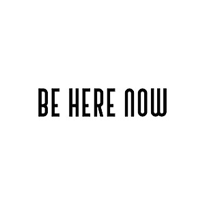 Vinyl Wall Art Decal - Be Here Now - 5.5" x 25" - Modern Motivational Positive Vibes Quote Sticker for Home Office Kids Room Playroom Classroom School Coffee Shop Decor (Black)
