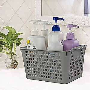 Utiao Plastic Basket Organizer, 6 Packs (Black, Grey,White)