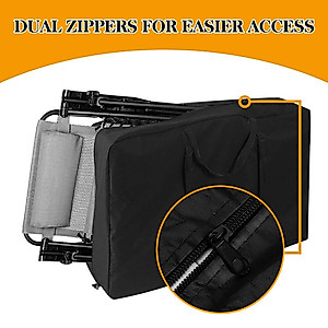 3Pcs Large Chair Storage Bags - Folding Chair / Zero Gravity / Heavy Duty Folding Chair Bag - Lounge Chair Wheelchair Carrying Bag for Camping Travel Outdoor