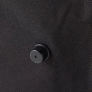 RSVP International Collapsible Market Basket Aluminum Frame, Large Zip Side Pocket, 17x11x18", Black