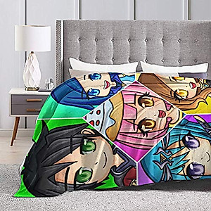 Its-Funneh All Protagonists Blankets Super Soft Warm Faux Fur Throw Blanket -Ultra-Soft Micro Fleece Blanket Twin, Warm, Lightweight, Pet-Friendly, Throw for Home Bed, Sofa & Dorm,50x40 Inch
