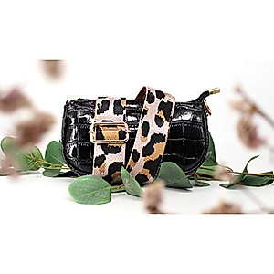 TANOSII Wide Purse Strap Adjustable Handbag Strap Replacement Shoulder Crossbody Strap Leopard