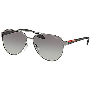 Prada PS54TS Sunglasses 5AV3M1-61 - Gunmetal Frame, Grey Gradient PS54TS-5AV3M1-61