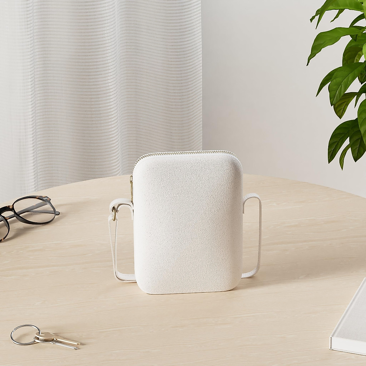 YONBEN Crossbody Bag Small Cell Phone Purse Holder Wallet with Strap for Women Adjustable Shoulder Straps Pure Cotton Canvas with Zipper