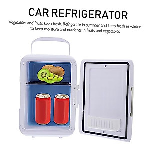 BESTOYARD car refrigerator personal fridge cooler mini bar beer fridge thermoelectric cooler picnic beverage cooler storage fridge ac personal refrigerator portable abs drinks office white
