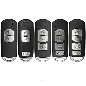 Xotic Tech Blue Soft TPU Key Fob Shell Skin Cover, Compatible with Mazda 3 5 6 8 CX-30 CX3 CX5 CX7 CX9 MX5 Miata Smart Keyless Entry Key