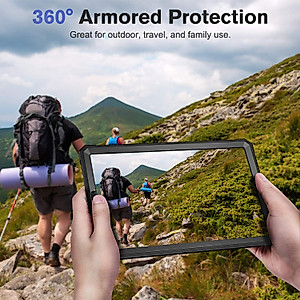 Fintie Shockproof Case for Samsung Galaxy Tab S6 10.5" 2019 (Model SM-T860/T865/T867), Tuatara Rugged Unibody Hybrid Full Protective Bumper Kickstand Cover with Built-in Screen Protector, Black