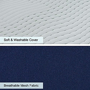 Iyee Nature Folding Mattress, 4 inch Tri-Fold Memory Foam Mattress, Foldable Mattress with Bamboo Cover for Camping, Guest - Queen Size, 78" x 58" x 4"